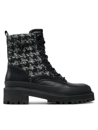 Guess Schn&uuml;rstiefeletten Badany FLFBDN ELE10 Schwarz