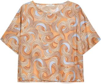 Maliparmi Maliparmi, Femme, Blouses et Chemises, Brun, Taille: 40 FR Collection Print Shirt