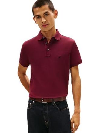 Tommy Hilfiger Polo Slim 1985 MW0MW17771 S/S pour Homme, Violet, XS, Violet (Deep Rouge), XS