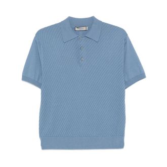 Canali Piqu&eacute;-Polohemd - - Tops - Herren - Blau - S