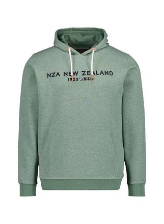 N.Z.A. Herren Hoodie gr&uuml;n Baumwolle unifarben