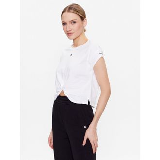 Converse T-Shirt Star Chevron Twist 10024546-A02 Wei&szlig; Cropped Fit