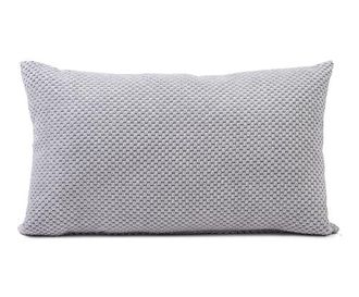 G&ouml;zze Kissen Sven, Dekokissen in genoppter Optik, Weiches Sofakissen mit F&uuml;llung, 100% Polyester, 30 x 50 cm - Silber