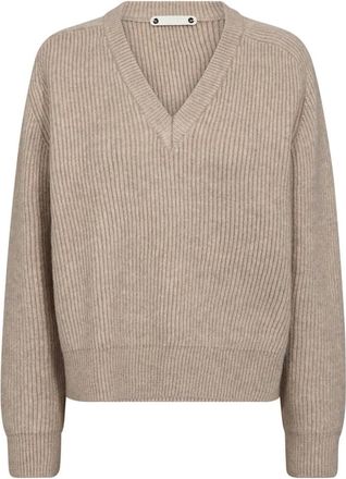 Co'Couture Femme, Pulls, Beige, Taille: 38 FR Pull c&ocirc;tel&eacute; en tricot V