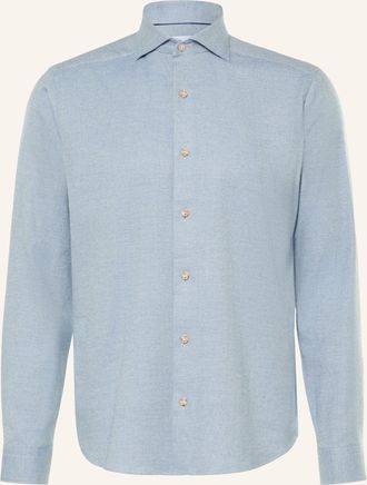 Eton Flanellhemd Slim Fit blau