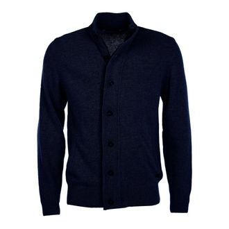 Barbour Homme, Pulls, Bleu, Taille: L Pull à fermeture éclair avec coudières et broderie