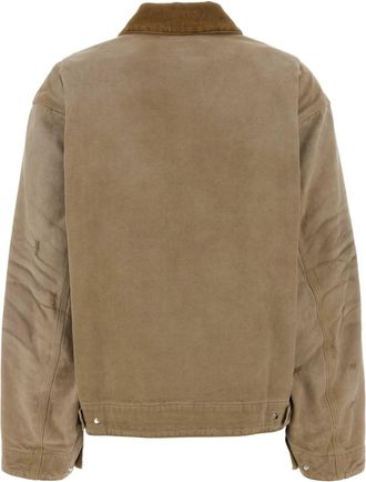Golden Goose Womens Beige Cotton Jacket Cartouche Giacche E Gilet