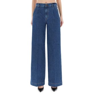 Pantaloni Torino Femme, Jeans, Bleu, Taille: W27 Wide Jeans