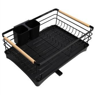 Navaris Abtropfgestell Abtropfgitter Gestell für Geschirr - Abtropfständer Abtropfschale für Küchen Spüle - Ablage für Teller Gläser Besteck - Abtropfgestell 