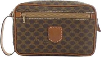 Celine unisex, Pre-owned, Brun, Taille: ONE Size Pochette Vintage en Toile Pre-owned