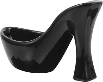 Aboofan Wei&szlig;e Keramikvase als Dekorativer Kaktustopf und &Uuml;bertopf in Abstrakter High Heel Skulptur f&uuml;r Innenr&auml;ume