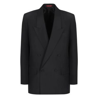 Gucci Doppelreihige Jacke aus technischem Panama - - Jackets - Herren - Schwarzk - L