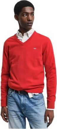 GANT Homme, Pulls, Rouge, Taille: M V-neck Tricots