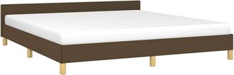 vidaXL Cadre de lit sans matelas marron fonc&eacute; 160x200 cm tissu Vidaxl