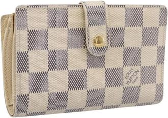 Louis Vuitton Portefeuille Louis Vuitton Damier Azur doccasion - Femme - Pre-owned - Blanc - Taille: ONE Size