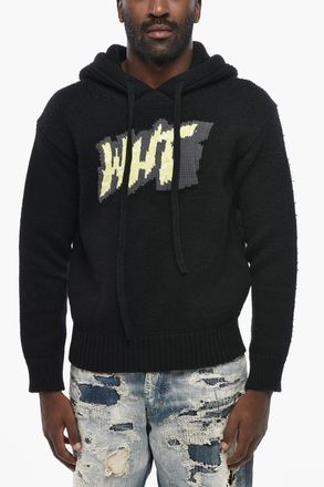 Off-white Baumwoll-Sweatshirt mit Stickerei und Kapuze Off-White