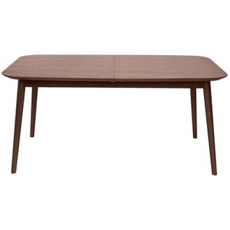 Miliboo Miliboo - Table extensible rallonges intégrées rectangulaire en bois foncé noyer L160-210 cm ank