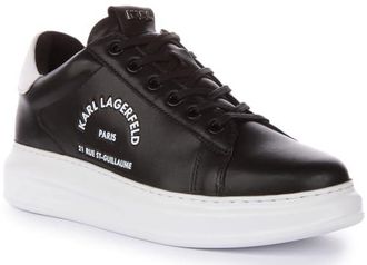 Karl Lagerfeld Maison Karl Mens Lace Up Leather Trainers (Faire des bousculades, EU 46)
