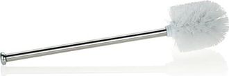 KELA Klobürste mit Edelstahlgriff 35,5 cm PULCRO, Toilettenbürste für Bürstenhalter mit 7,5 cm, Edelstahl 18/10 glänzend, weiß
