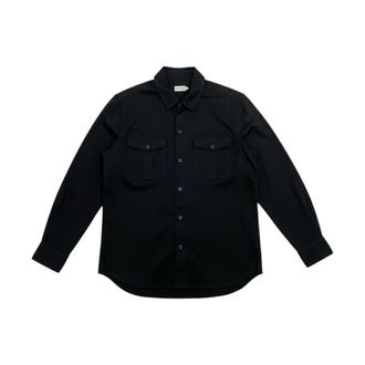 Moncler Langarmhemd aus Baumwoll-Gabardine - - Shirts - Herren - Schwarzk - 3XL