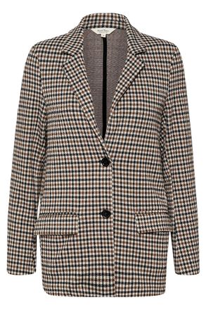 Part Two Part Two Damen, einreihig, mit Notch Lapel Checked Fabric Pockets Blazer, Brown Check, 34