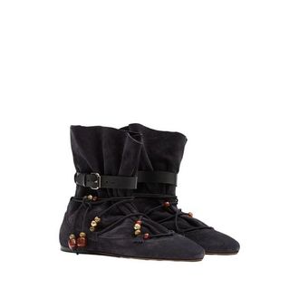 Isabel Marant Boots Letiz drap&eacute;es en veau velours