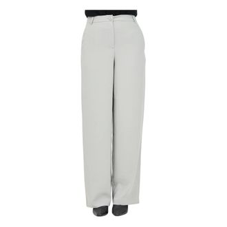 A|X Armani Exchange Femme, Pantalons, Gris, Taille: 38 FR &Eacute;l&eacute;gant Pantalon Palazzo Couleur Boue