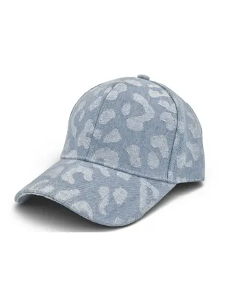 styleBREAKER Cap Baseball Cap Jeans Leo Muster