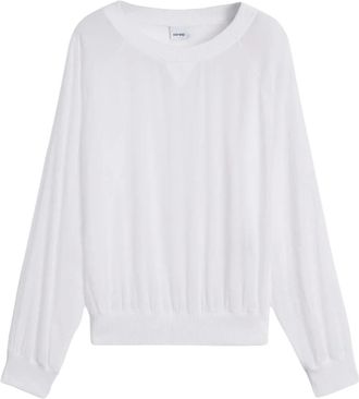 Aspesi Femme, Blouses et Chemises, Blanc, Taille: 38 FR Blusa girocollo costina