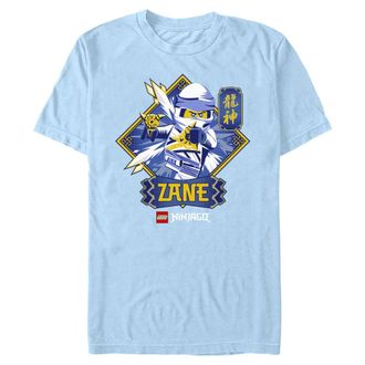 Fifth Sun Herren Lego Ninjago Zane Badge Young, Kurz&auml;rmelig T-Shirt, Hell, blau, Klein