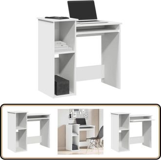 vidaXL Schreibtisch mit Regalen Weiß 84x40x78 cm Holzwerkstoff - Vidaxl