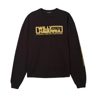Willy Chavarria Grafik-T-Shirt - - Sweatshirts & Hoodies - Herren - Schwarzk - L