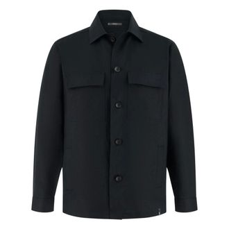 Boggi Milano Homme, Vestes, Noir, Taille: 2XL Link Shirt Jacket