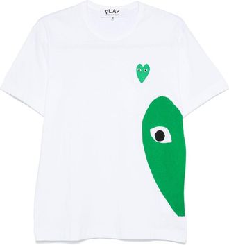 Comme Des Garçons T-Shirt mit Herz-Patch - Weiß