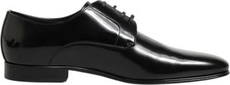 Dolce & Gabbana Homme, Chaussures, Noir, Taille: 40 EU Chaussures Homme Derby en Cuir Noir