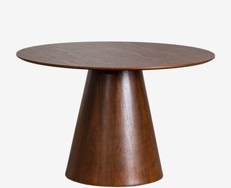 Sklum Runder Esstisch aus Holz Aura Ø120 cm Walnuss Furnier