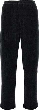 Emporio Armani Pantalon en chenille c&ocirc;tel&eacute;e - Homme - Pantalons - Noir - Taille: XL
