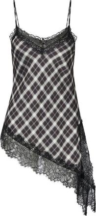 Liu Jo Asymmetrisches Top mit Spitzendetail - - Tops - Damen - Schwarzk - L