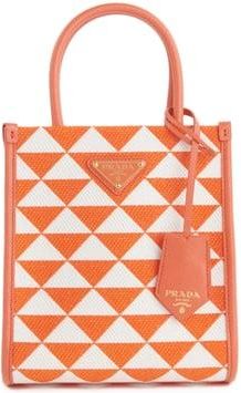Prada Mini sac Symbole en tissu brod&eacute;