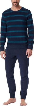 Schiesser Schlafanzug lang mit Bündchen - weiches Frottee - Casual Nightwear