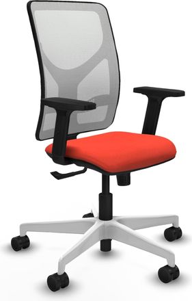 Piqueras y Crespo B&uuml;rostuhl, orange, mit 2D-Armlehnen, h&ouml;henverstellbare Lendenwirbelst&uuml;tze, ausgestattet mit 3 Positionen und Schneideschaum, mit Rollen von 65 mm, Nyl