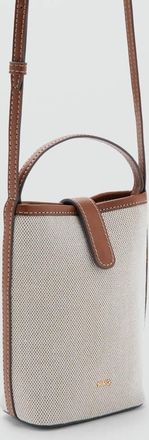 Mango Handytasche mit Schultergurt aus Canvas beige - Damen - Einheitsgr&ouml;&szlig;e - MANGO