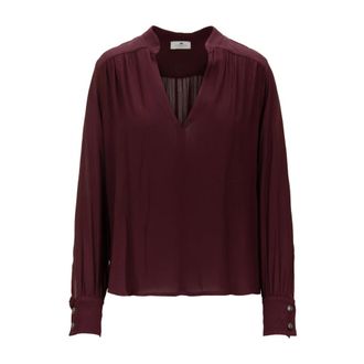 Elisabetta Franchi Slip-On Bluse mit Logo-Details - - Blouses & Shirts - Damen - Rot - L