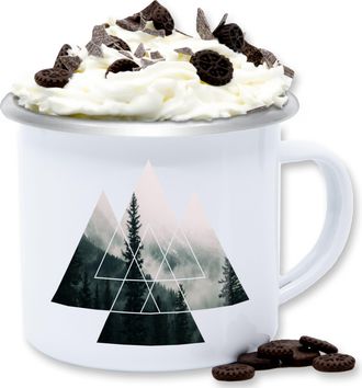Shirtracer Emaille Tasse Blechtasse - Tassen - Wandern Geschenk Wanderer Geschenke Bergsteigen Geschenke Bergliebhaber Geschenk Outdoor I Wanderlust I Berge I Wa