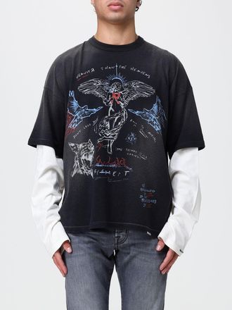 Represent Lang&auml;rmeliges Baumwoll-T-Shirt in lockerer Passform mit Grafikdruck