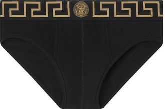 Versace Homme, Sous-v&ecirc;tements, Noir, Taille: XL Cotton-Jersey Briefs