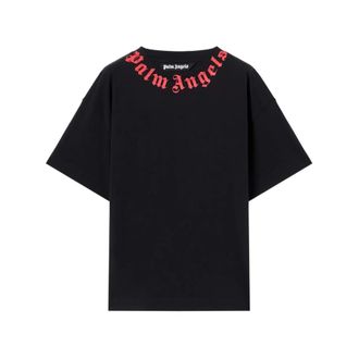 Palm Angels Crew Neck T-Shirt - - Tops - Herren - Schwarzk - S