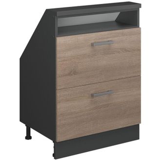 Vicco Dachschr&auml;genschrank Rion, Sonoma/Anthrazit, mit 2 Schubladen, Vicco
