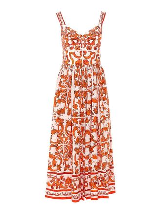 Dolce & Gabbana Robe Au Genou - Orange