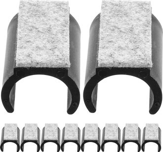 Hemobllo 10 St&uuml;ck U f&ouml;rmige Filz Stuhlbeingleiter f&uuml;r Hartholzb&ouml;den Kunststoff Filz M&ouml;belgleiter Ger&auml;uschd&auml;mpfend und Verschlei&szlig;fest Stuhlbeinpolster f&uuml;r St&uuml;hl